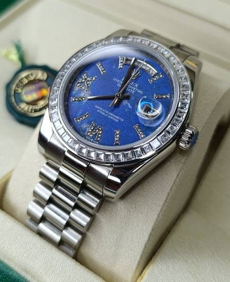 Rolex Watch Day Date 128349RBR Blue Dail – alibhaiya.com