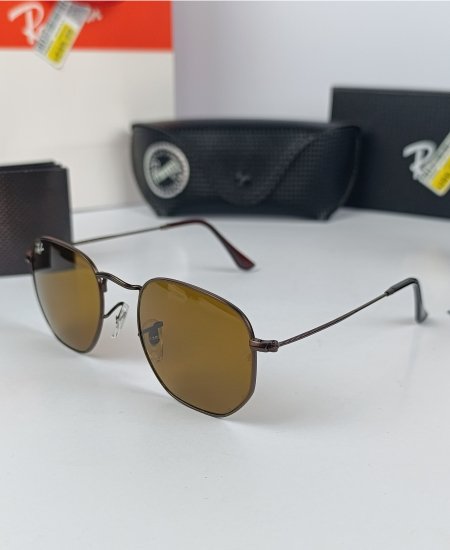 Ray-Ban Sunglasses HEXAGONAL Brown RB3548N - alibhaiya.com
